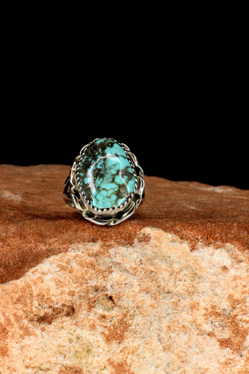 Turquoise Matrix Size 7 Ring – Navajo Traditional Teachings